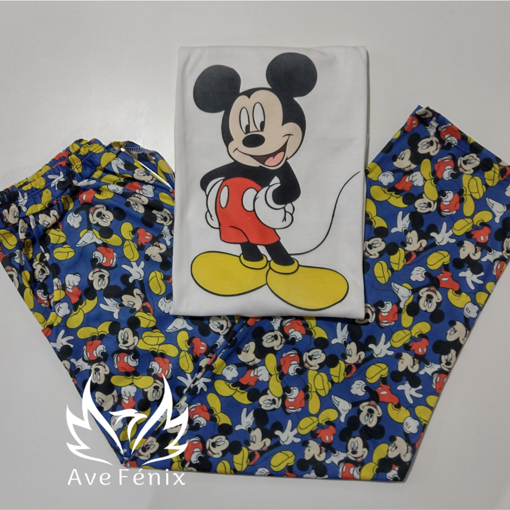 Pijama Largo Mickey Mouse azul – Pijamas Ave Fenix
